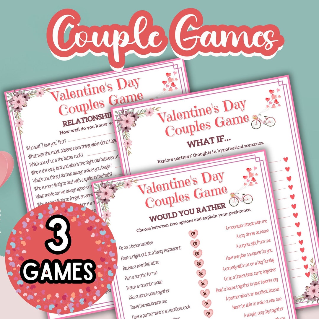 Couple Games Bundle Printable Valentines Day Printable Games ...