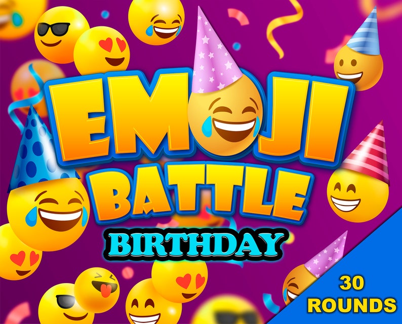 Emoji Battle Birthday Game Virtual Powerpoint Zoom Night Fun - Etsy