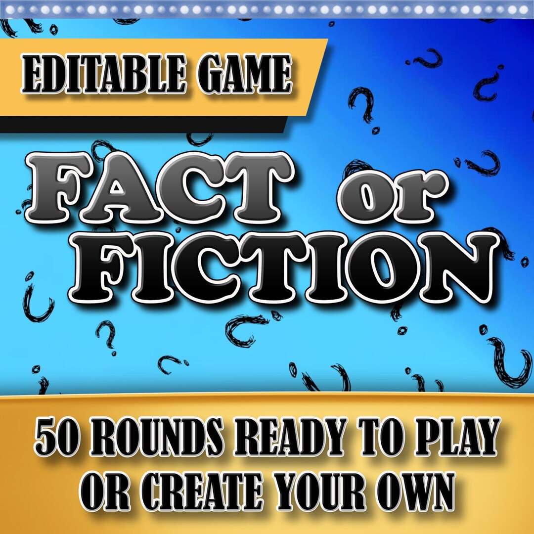 Fact or Fiction Game Quiz Powerpoint, True or False Trivia Questions ...