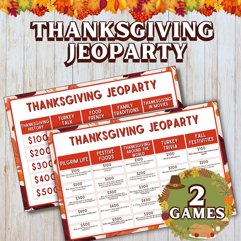 Thanksgiving Jeopardy - Etsy