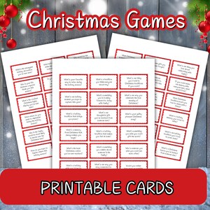 105 Christmas Conversation Starters Printable Cards, Holiday Ice ...