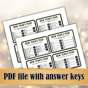 New Years Games Bundle Family Feud New Years Eve Jeopardy Wheel New ...