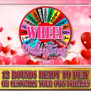 Valentines Day Game Spinning Wheel Spin Wheel Game - Etsy