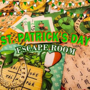 KIDS St Patricks Day Game, Escape Room Kit, Saint Patrick, Leprechaun ...