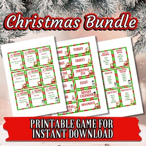 Printable Christmas Game Bundle, Christmas Party Games Christmas 5 ...