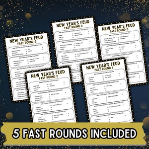 New Years Feud Game Printable, Family Feud Game New Year Eve Feud Game ...