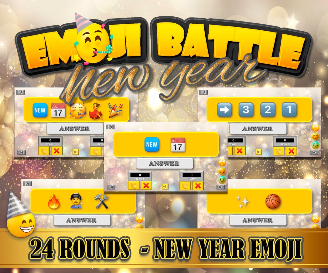 New Year Emoji Trivia, Emoji Guess Game, Virtual New Year Game ...