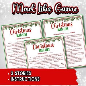 Christmas Mad Libs Printable Activities for Kids and Adults Holiday ...