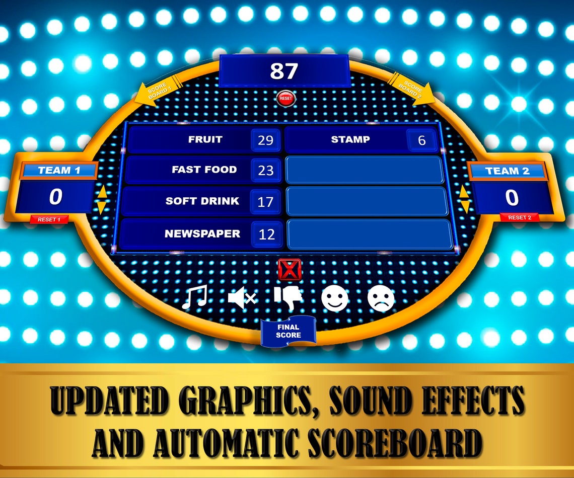 Friendly Feud Game Easy Customize Virtual Powerpoint Zoom - Etsy