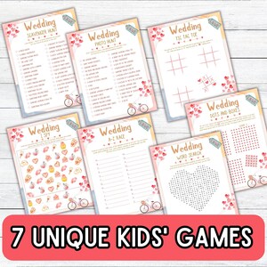 Wedding Games for Kids Printable, Wedding Table Games for Kids Wedding ...