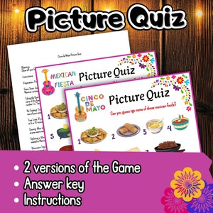 Cinco De Mayo Food Mexican Party Game, Taco Name Mexican Fiesta Picture ...