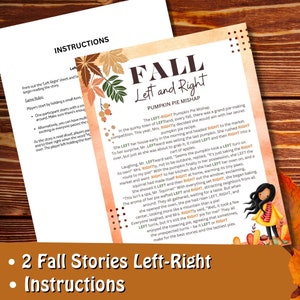 Fall Left Right Game, Fall Family Reunion Gift Exchange Game Printable ...