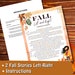Fall Left Right Game, Fall Family Reunion Gift Exchange Game Printable ...