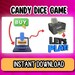 Candy Dice Game, Printable Party Games, Birthday Games Kids Games Fun ...