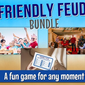 Friendly Feud Game Bundle Family Game Night Family Friendly Quiz Group ...