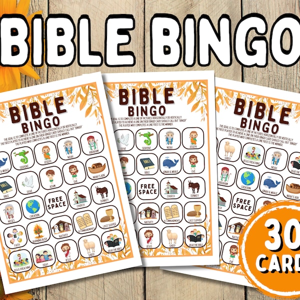 Bible Bingo for Adults Printable - Etsy