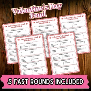 Valentines Day Feud Game Printable, Family Feud Game Galentines Day ...