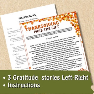 Thanksgiving Pass the Gift Game Printable Pass the Parcel Pass to the ...