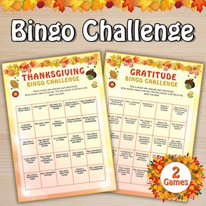 Thanksgiving Bingo Game for Kids and Adults, Friendsgiving Bingo ...
