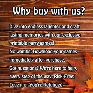 Fall Left Right Game, Fall Family Reunion Gift Exchange Game Printable ...