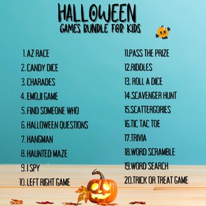 20 Printable Halloween Games, Kids Games Halloween Printable Activities ...