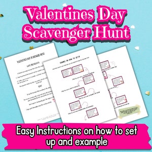 Valentines Scavenger Hunt Clues Printable Galentines Games Treasure ...