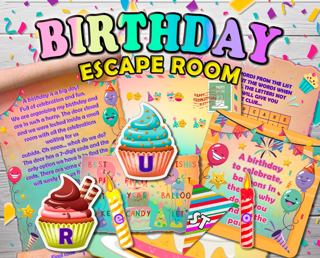 Birthday Escape Room Kids, Escape Room Birthday Party, Escape Room for ...