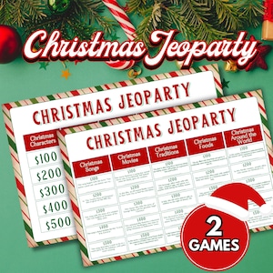 Christmas Jeopardy Game Printable Christmas Trivia Game Holiday Trivia ...