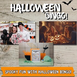 Halloween Bingo Game Printable Halloween Fun Games Family Reunion Games ...