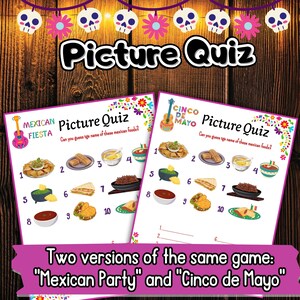 Cinco De Mayo Food Mexican Party Game, Taco Name Mexican Fiesta Picture ...