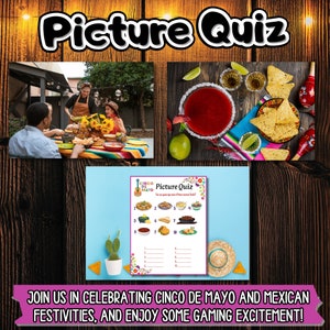 Cinco De Mayo Food Mexican Party Game, Taco Name Mexican Fiesta Picture ...