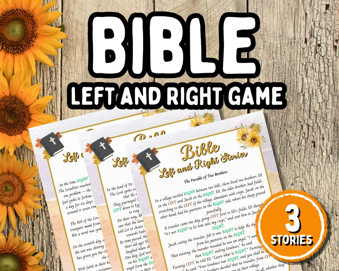 Bible Games Left and Right Printable Sunday School Games Left Right ...
