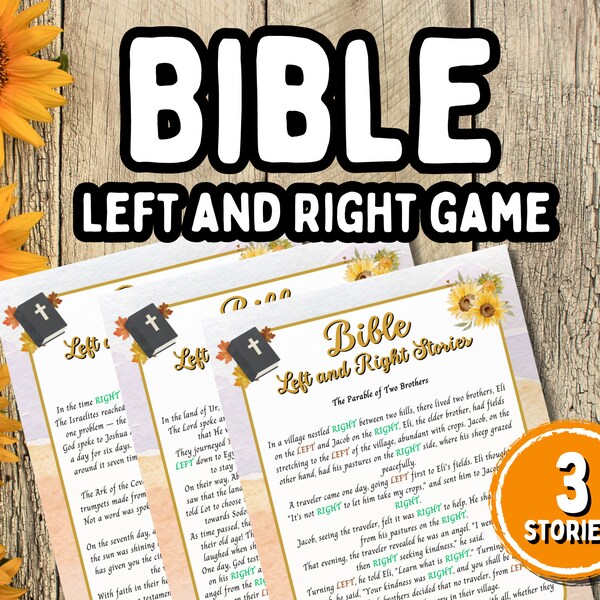 Bible Left Right Game - Etsy