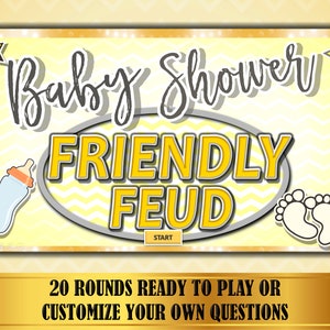 Baby Shower Virtual Friendly Feud Game Customizable Powerpoint Zoom ...