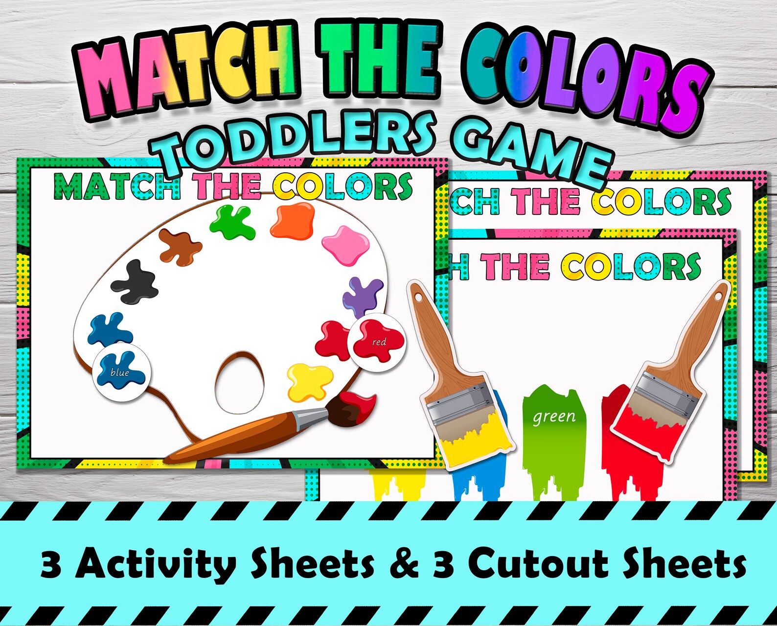 Color Sorting Activity Busy Book Preschool Toddler Didactic - Etsy