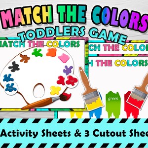 Color Sorting Activity Busy Book Preschool Toddler Didactic Material ...