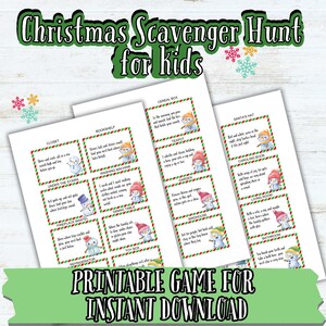 Christmas Scavenger Hunt for Kids Indoor and Outdoor Christmas ...