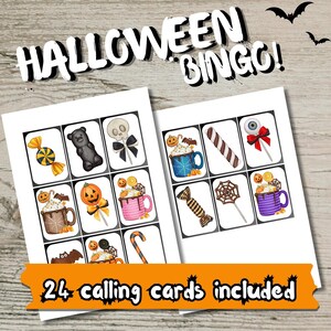 Halloween Bingo Game Printable Halloween Fun Games Family Reunion Games ...