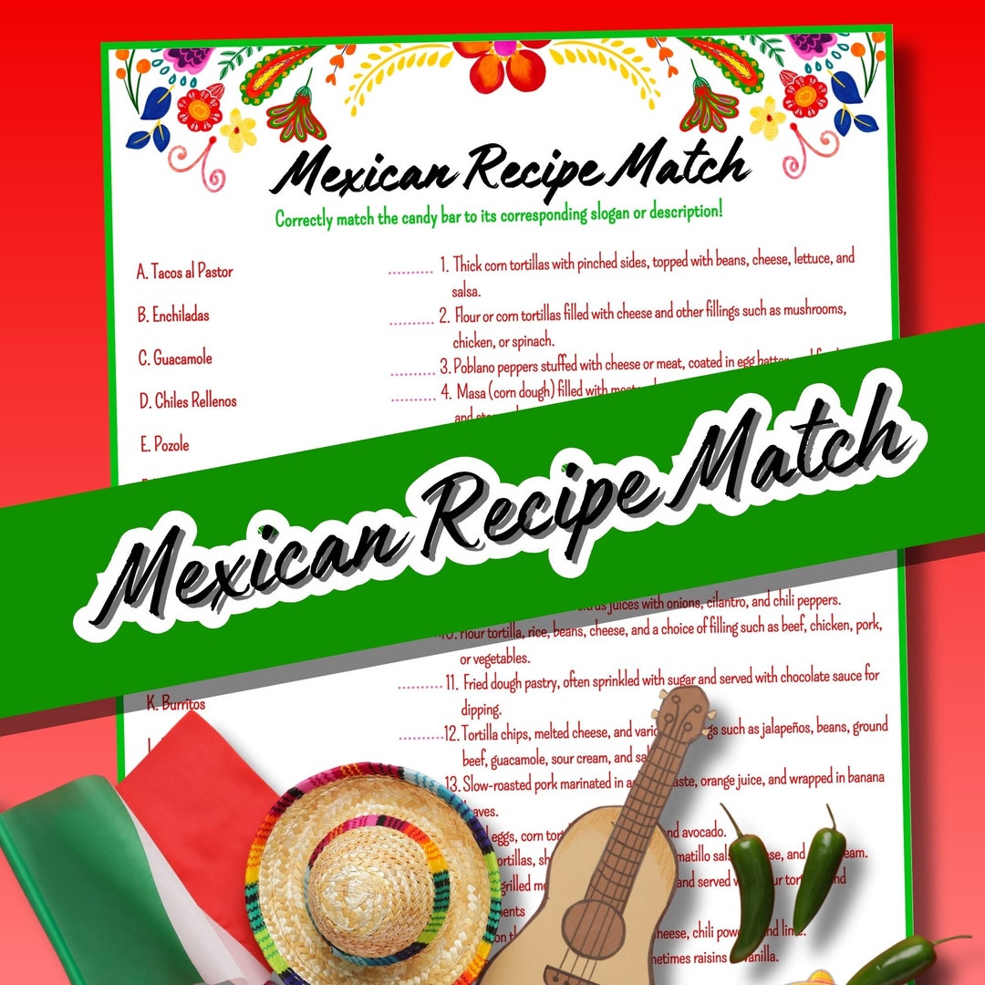 Mexican Party Game, Cinco De Mayo Taco Name Game Mexican Fiesta Game ...