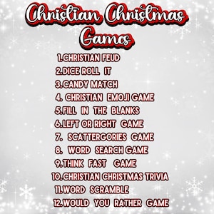 Christian Christmas Games Printable, Bundle Game Christmas Trivia Bible ...