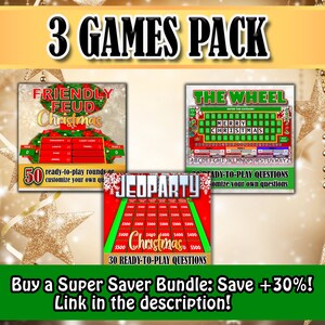 Christmas Friendly Feud Family Game Powerpoint Christmas Feud Zoom ...