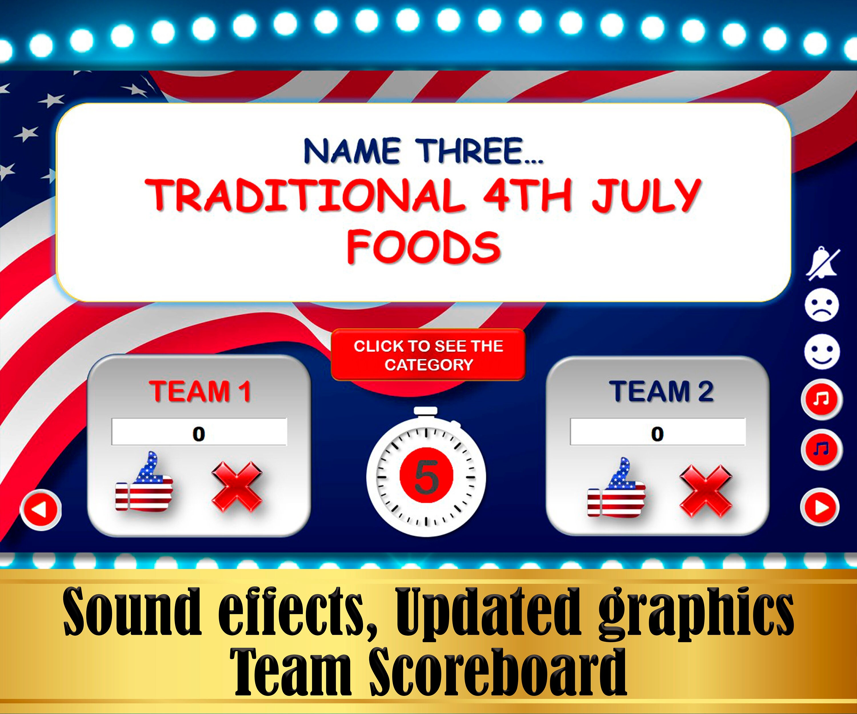 4th July Game Bundle Family Virtual PowerPoint Zoom | Etsy