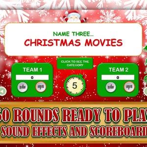 5 Second Christmas Game, Customizable Game, Virtual Powerpoint Zoom ...