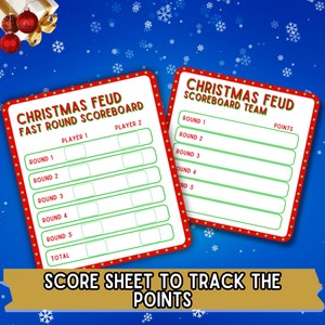 Christmas Family Friendly Feud Game Printable, Christmas Feud Game ...