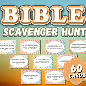 Bible Scavenger Hunt Pdf Printable Bible Verse Scavenger Hunt Cards ...
