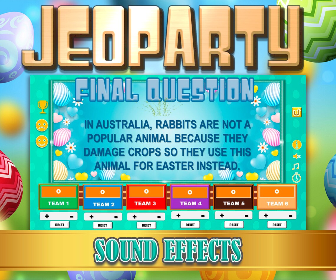 Easter Game Jeoparty Games to Play on the Computer Jeopardy - Etsy
