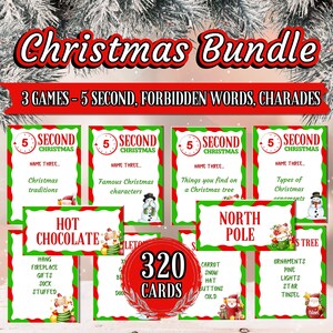 Printable Christmas Game Bundle, Christmas Party Games Christmas 5 ...
