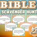 Bible Scavenger Hunt Pdf Printable Bible Verse Scavenger Hunt Cards ...
