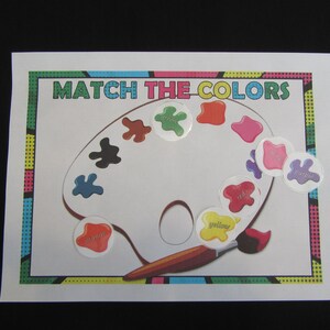 Color Sorting Activity Busy Book Preschool Toddler Didactic Material ...