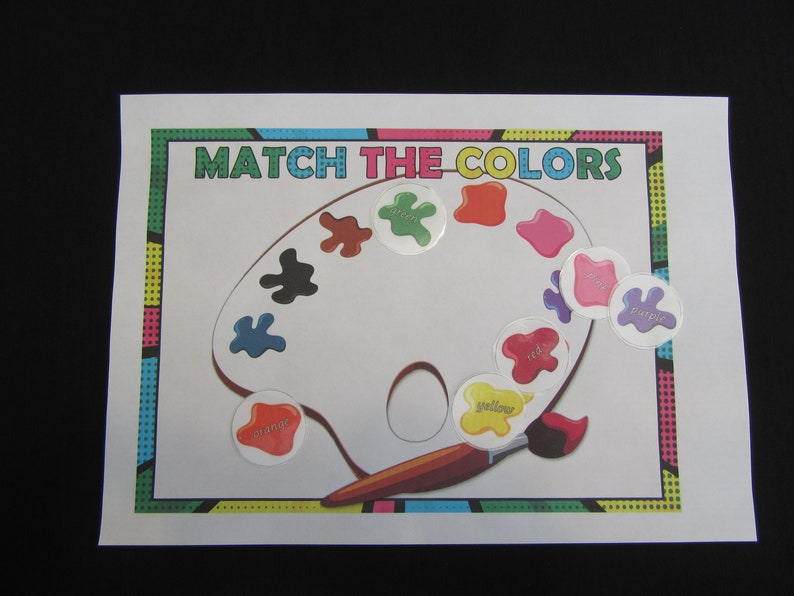 Color Sorting Activity Busy Book Preschool Toddler Didactic - Etsy